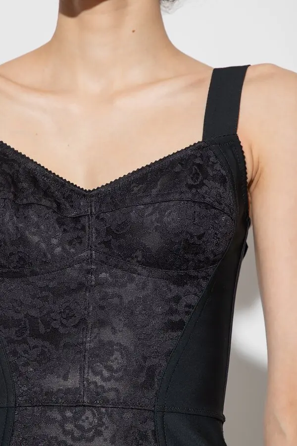 Dolce & Gabbana Fitted Lace Dress - Black