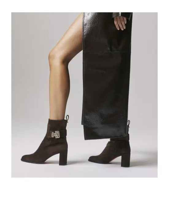 CHRISTIAN LOUBOUTIN Suede 70mm Lock Boots