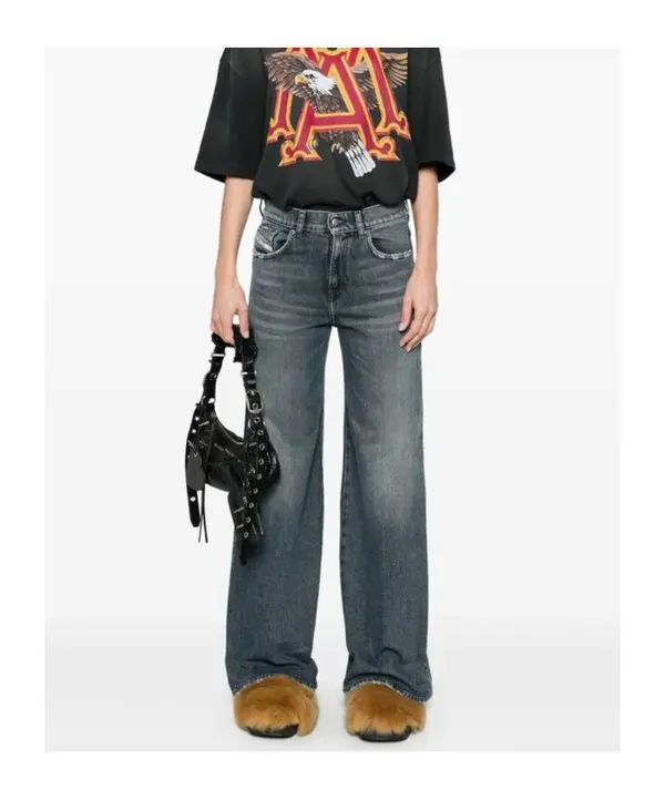 DIESEL® 1978 D-akemi Logo Patch Jeans - Black