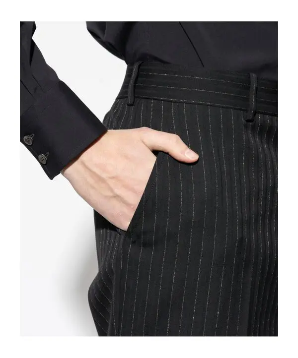 Alexander McQueen Lurex Thread Tailored Trousers