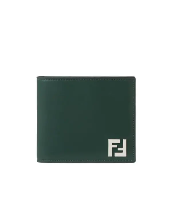 Fendi Ff Squared Bi-fold Wallet - Green