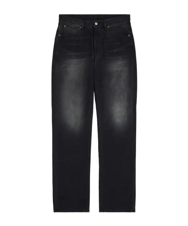 MAISON MARGIELA Washed Straight-leg Jeans - Black