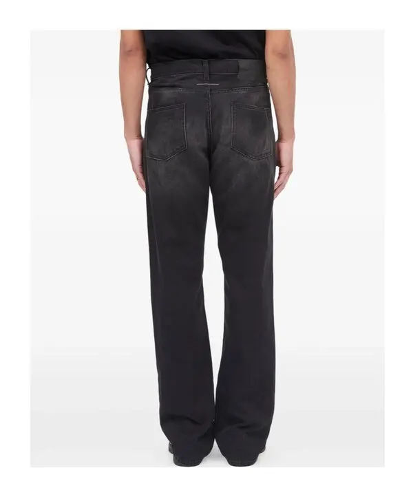 MAISON MARGIELA Washed Straight-leg Jeans - Black