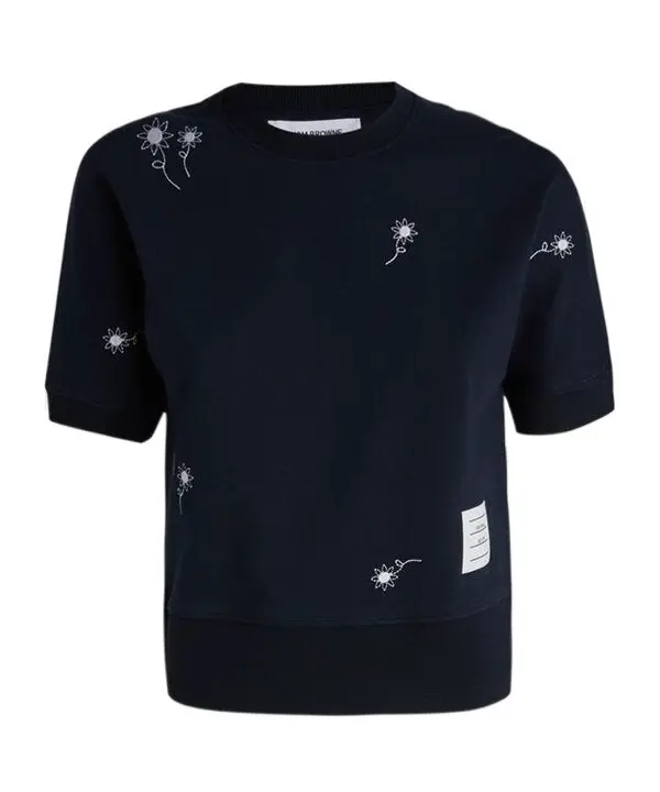 Thom Browne Floral Embroidery T-shirt