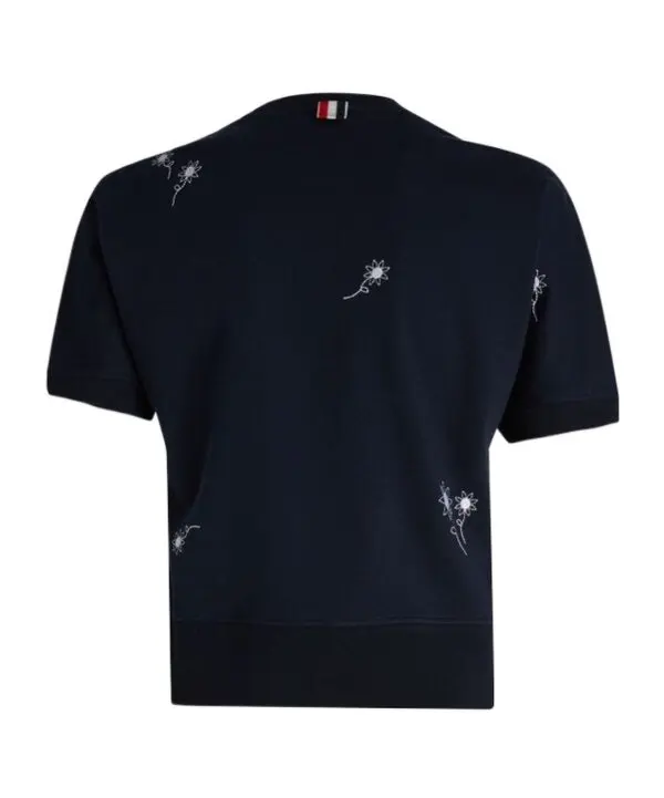 Thom Browne Floral Embroidery T-shirt