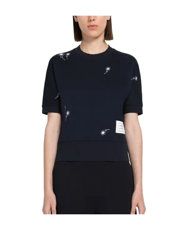 Thom Browne Floral Embroidery T-shirt
