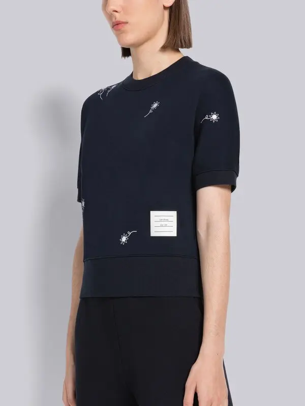 Thom Browne Floral Embroidery T-shirt