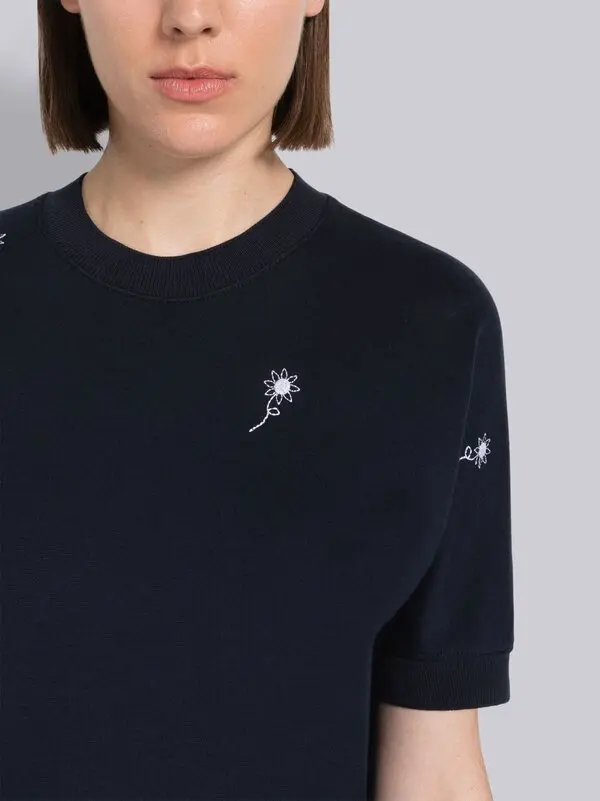 Thom Browne Floral Embroidery T-shirt