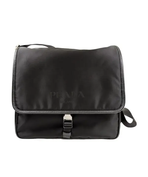 Prada Logo Shoulder Bag - Black
