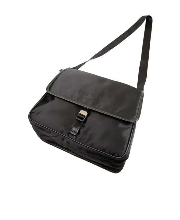 Prada Logo Shoulder Bag - Black
