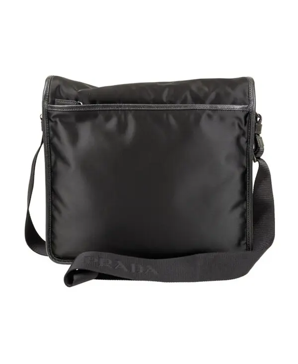 Prada Logo Shoulder Bag - Black