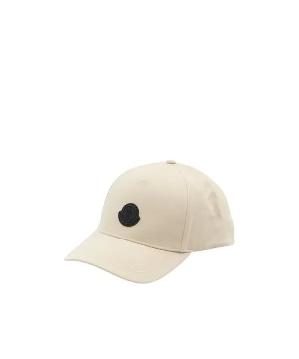 Moncler Baseball Cap With Logo Patch - Nude