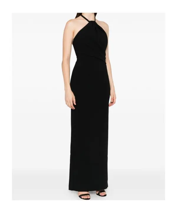 Solace Riva Halterneck Draped Maxi Dress