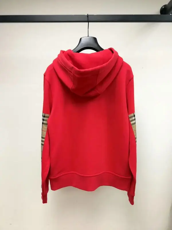Burberry Checked Hooded Zip-up Sweatshirt
