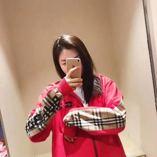 Burberry Checked Hooded Zip-up Sweatshirt