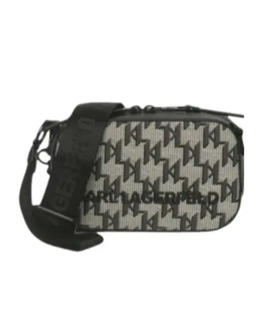 Karl Lagerfeld Monogram Shoulder Bag - Black
