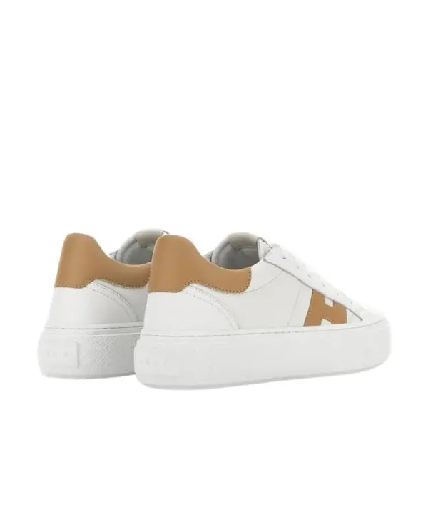 Hogan Leather Lace-up Sneakers With Logo Detail