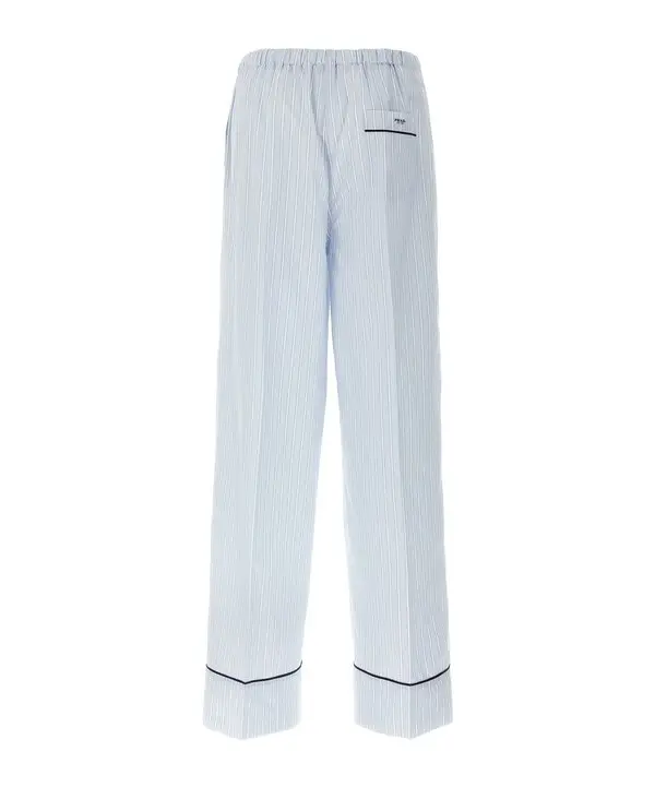 Prada Striped Straight Leg Trousers