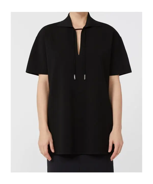 Max Mara Short-sleeved Drawstring Polo Shirt