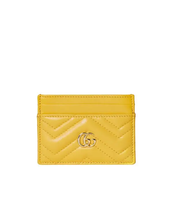 Gucci Gg Marmont Card Case - Yellow