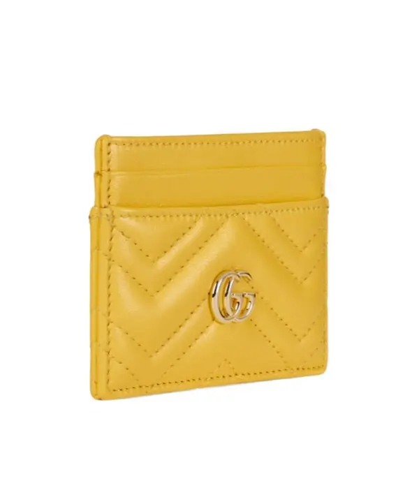 Gucci Gg Marmont Card Case - Yellow