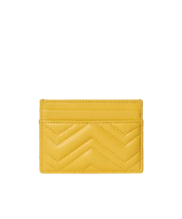 Gucci Gg Marmont Card Case - Yellow