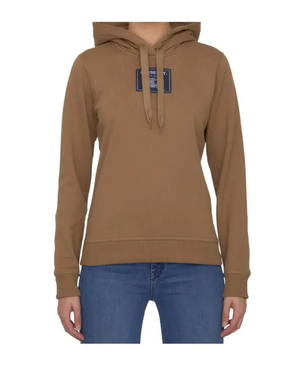 Burberry Logo Patch Drawstring Hoodie