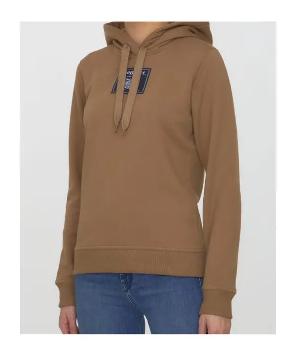 Burberry Logo Patch Drawstring Hoodie