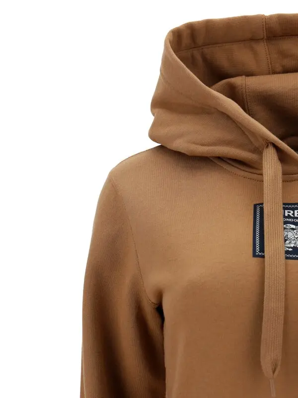 Burberry Logo Patch Drawstring Hoodie