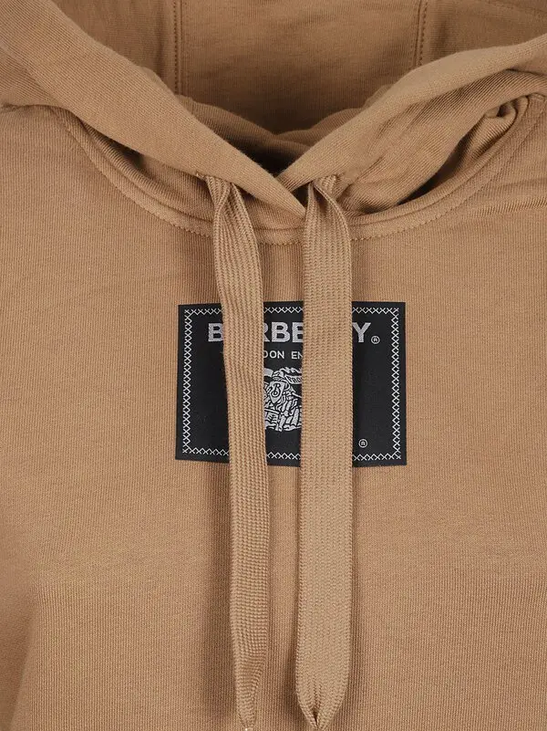 Burberry Logo Patch Drawstring Hoodie