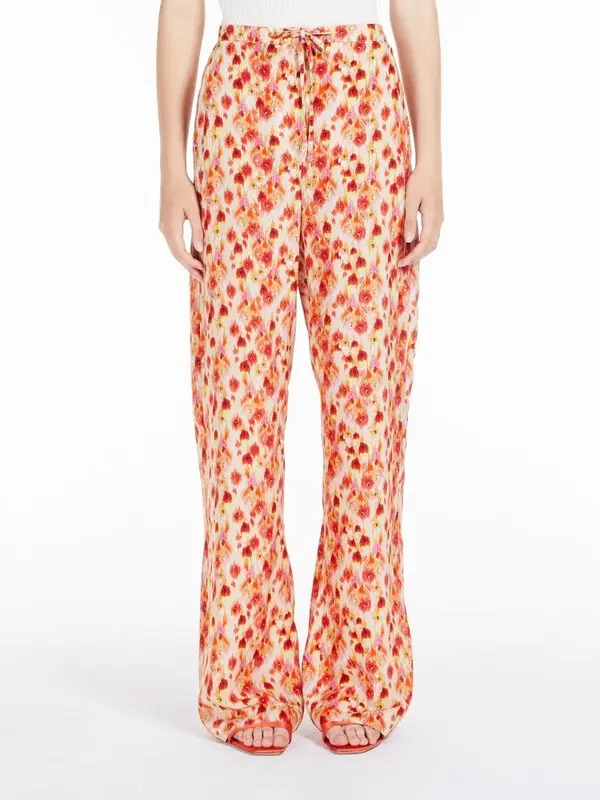 Max Mara Floral Printed Wide Leg Pants