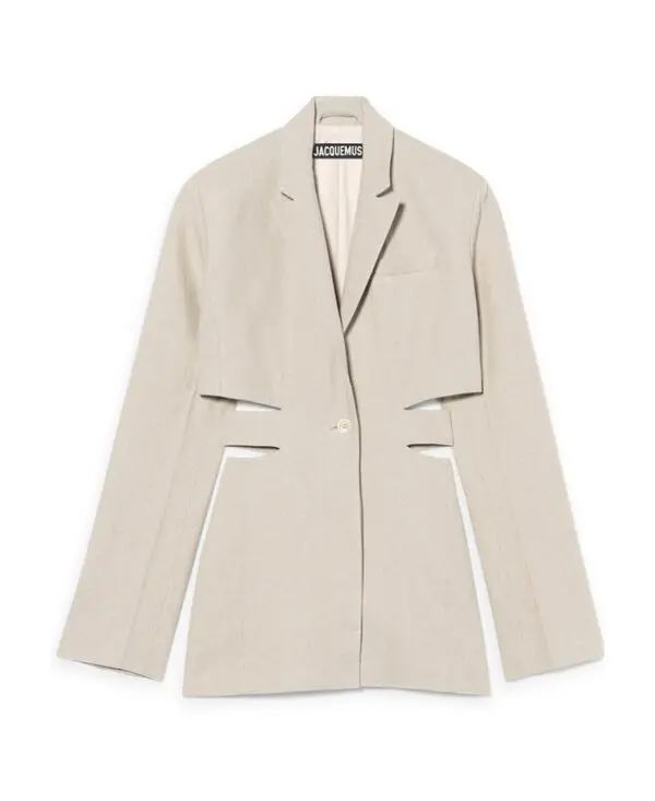 Jacquemus Cut-out Blazer Mini Dress - Nude