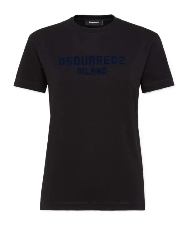 Dsquared2 Logo Print Cotton T-shirt - Black