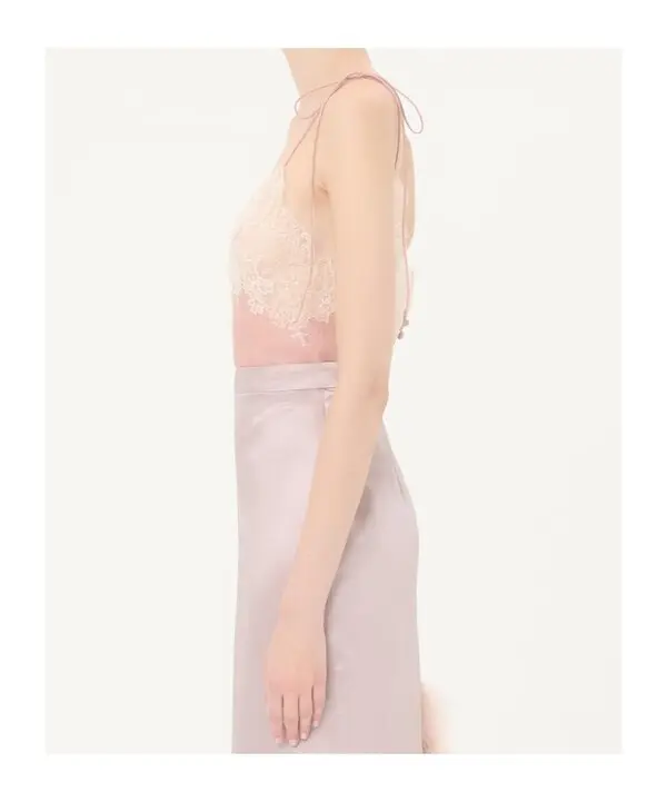 Valentino Garavani Sleeveless Lace Trim Camisole