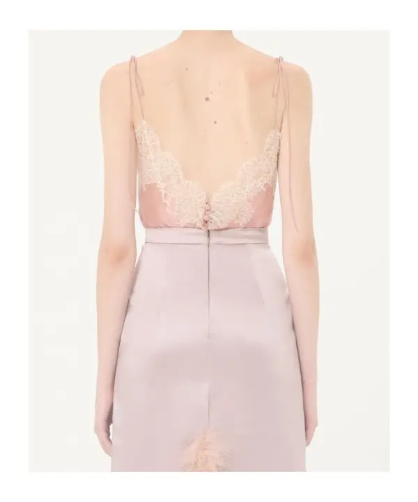 Valentino Garavani Sleeveless Lace Trim Camisole