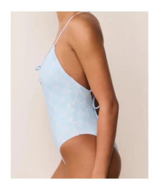 LoveShackFancy Laguna Bow One-piece Swimsuit