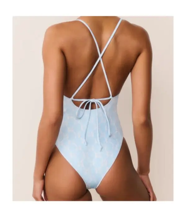 LoveShackFancy Laguna Bow One-piece Swimsuit