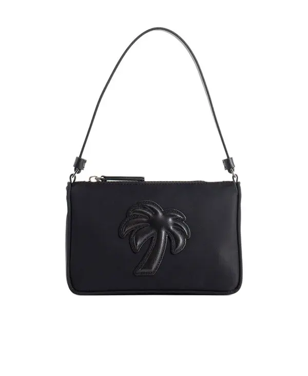 Palm Angels Logo Embossed Zipped Pouch - Black