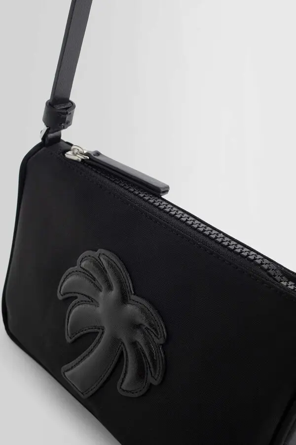 Palm Angels Logo Embossed Zipped Pouch - Black