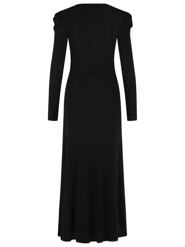 Isabel Marant Étoile Long Sleeve V-neck Dress - Black