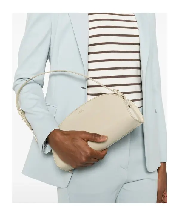 A.p.c. Demi-lune Shoulder Bag - Nude