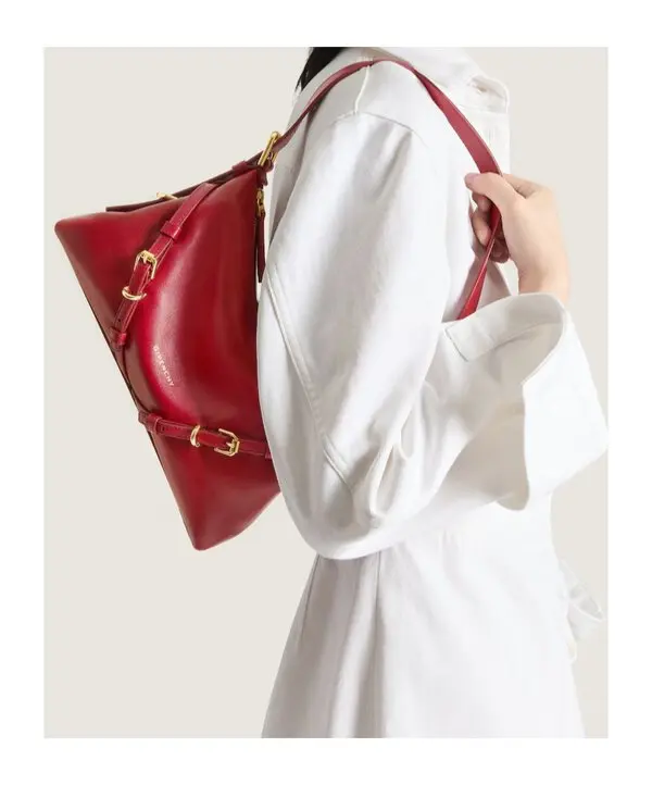 Givenchy Voyou Buckle Detailed Mini Tote Bag - Deep Red