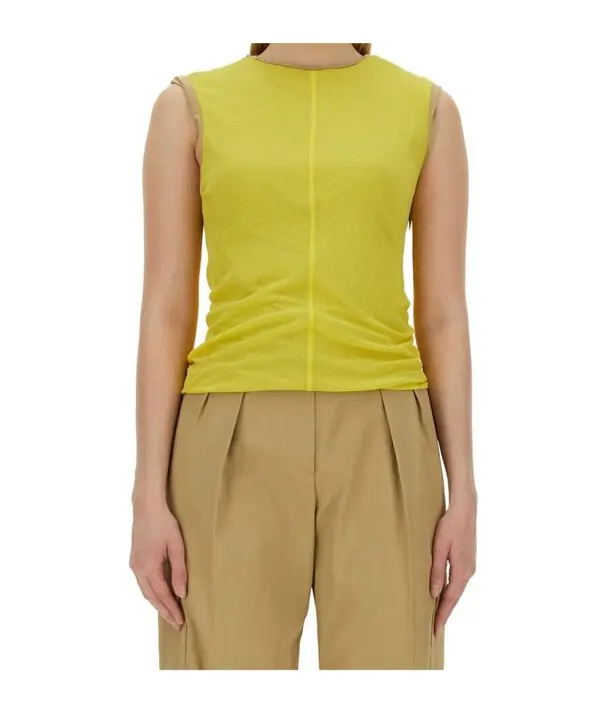 Sportmax Sleeveless Crewneck Top With Visible Seams