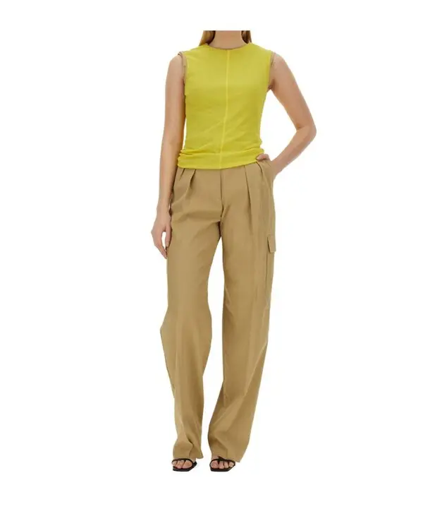 Sportmax Sleeveless Crewneck Top With Visible Seams