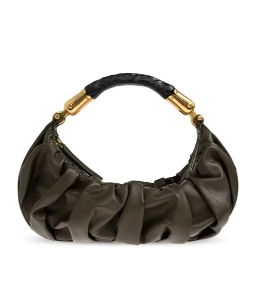 Balmain Ruched Top Handle Bag