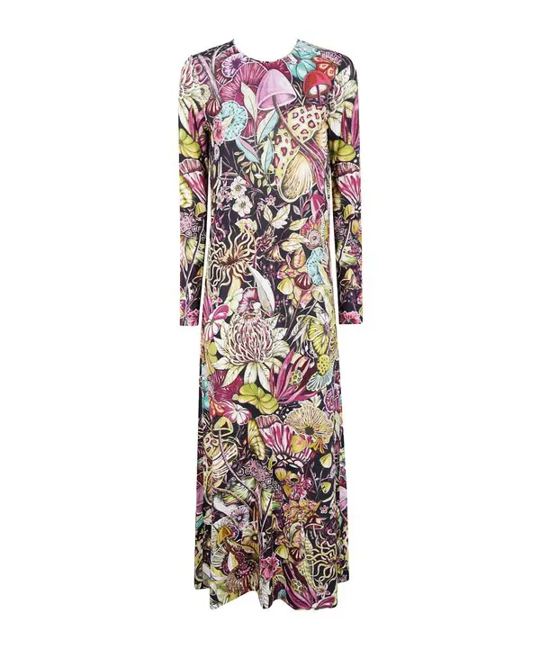 La DoubleJ Graphic Print Long Sleeve Dress