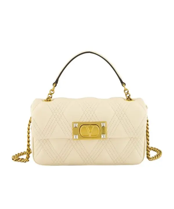 Valentino Garavani Quiltie 67 Leather Shoulder Bag