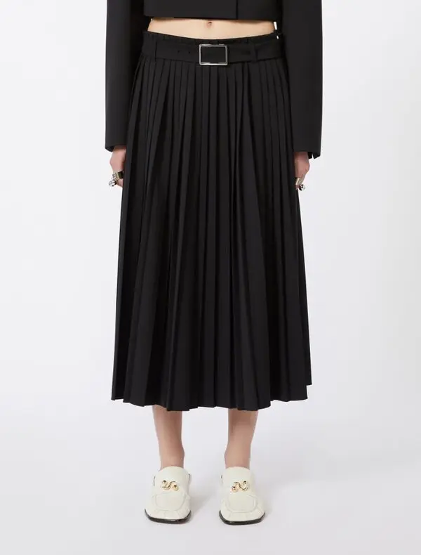 Sportmax Belted Pleated Skirt