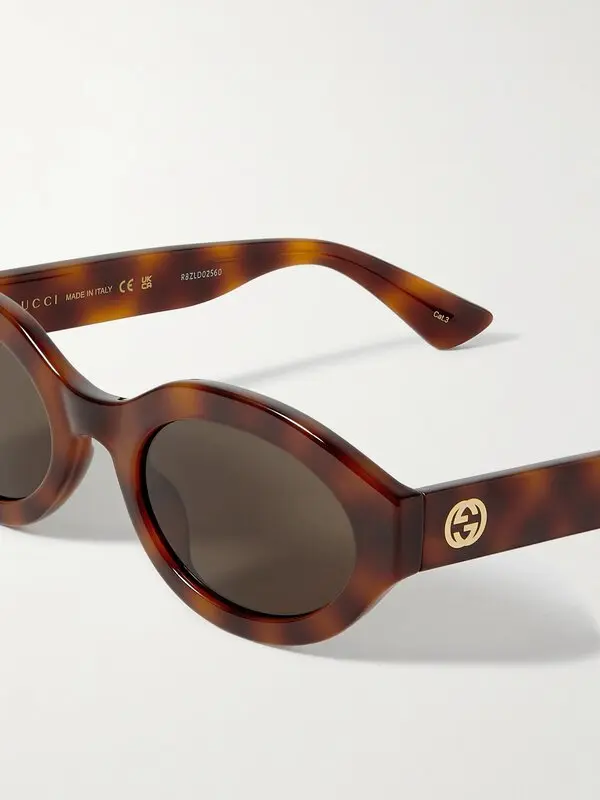 Gucci Oval-frame Sunglasses - Multicolor