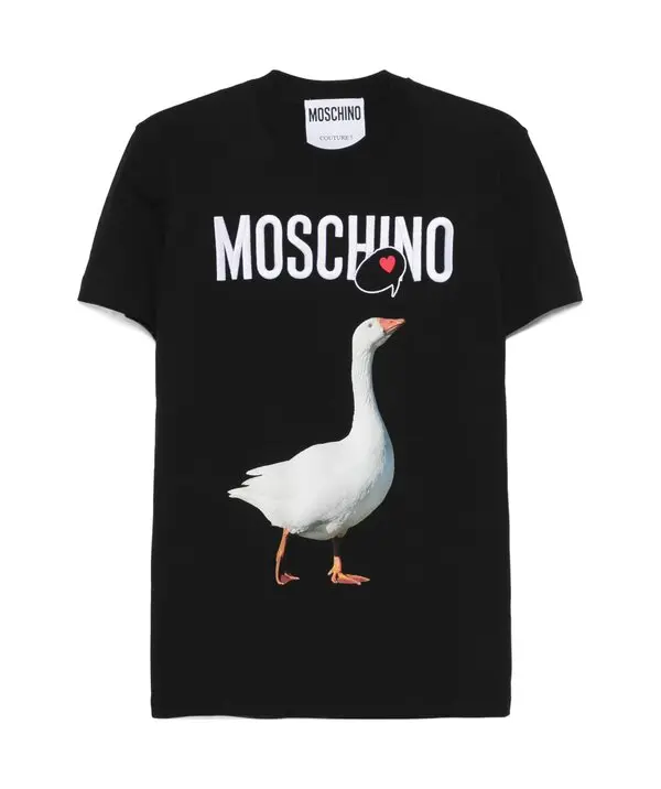 Moschino Print Goose T-shirt - Black